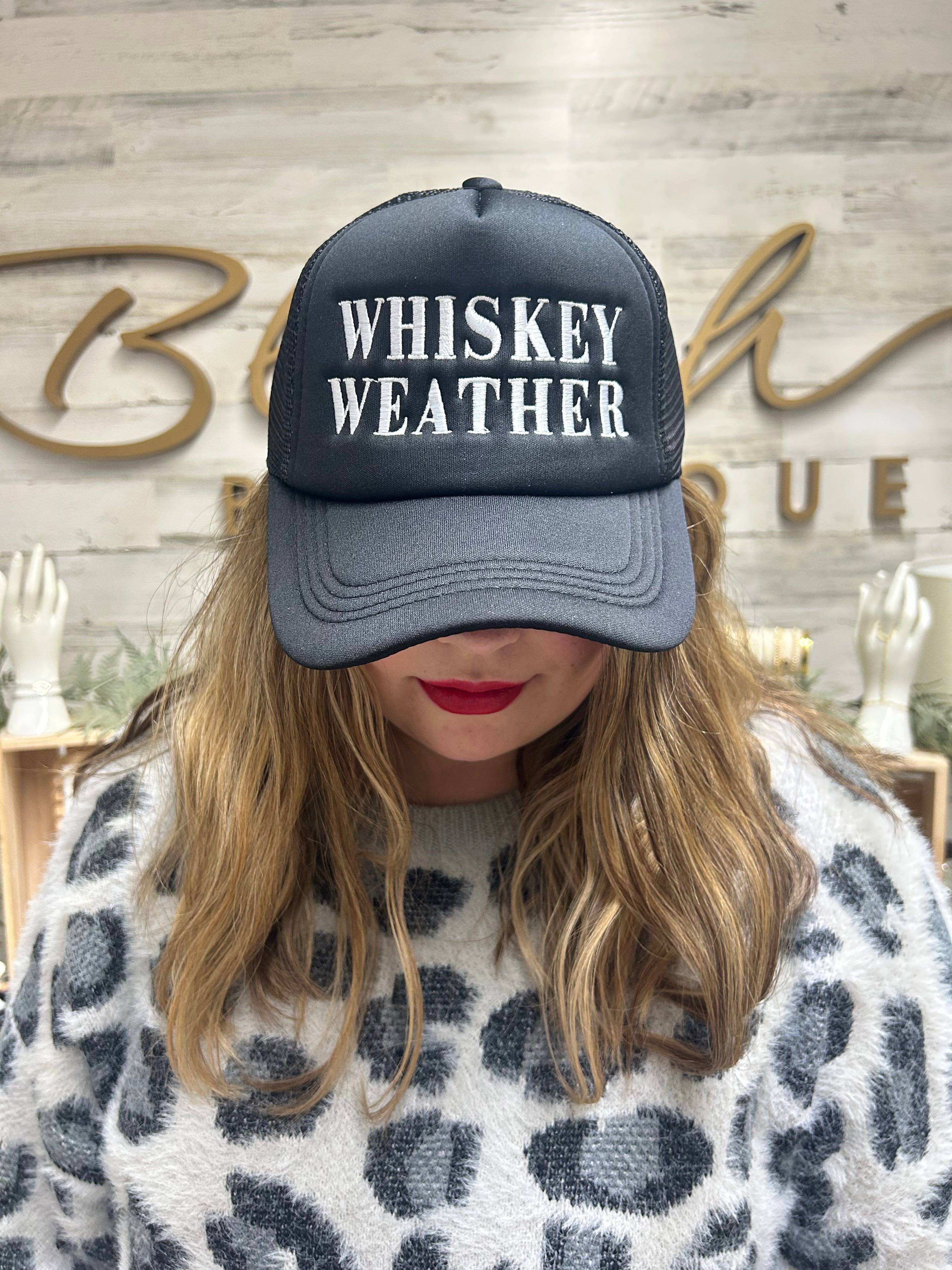 Whiskey Weather Trucker Hat – Blush Boutique